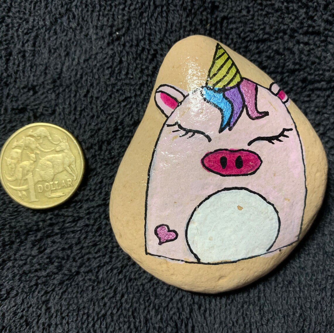 Unicorn Squishmallow Painted Rock | Etsy