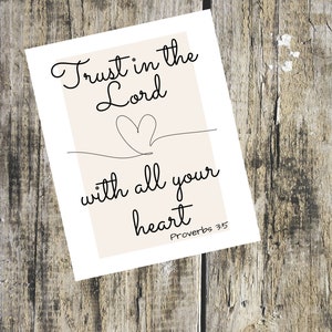 PRINTABLE Trust in the Lord Wall Art - Etsy