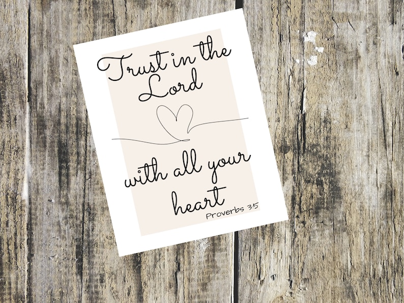 PRINTABLE Trust in the Lord Wall Art - Etsy