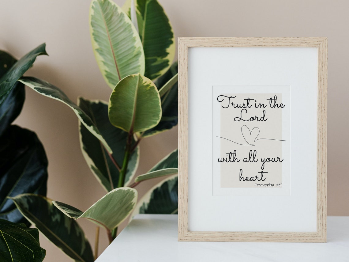 PRINTABLE Trust in the Lord Wall Art - Etsy
