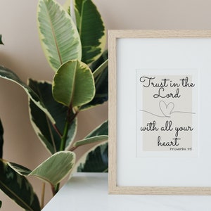 PRINTABLE Trust in the Lord Wall Art - Etsy