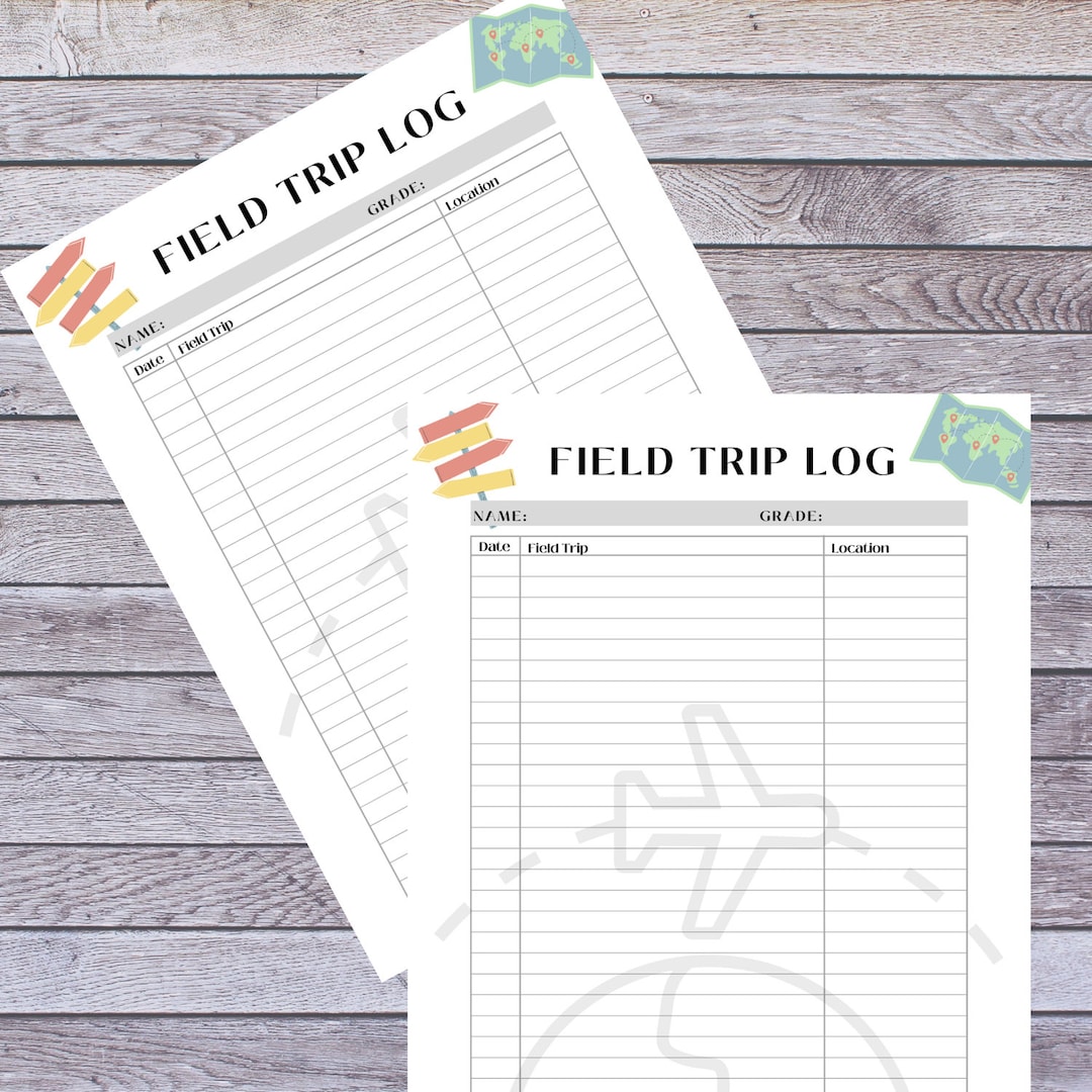 INSTANT DOWNLOAD Homeschool Field Trip Log - Etsy