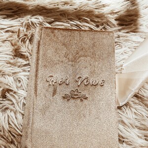 Velvet Vow Books Set of 2, His & Her Vow Books, Wedding Vow Books, Vow ...