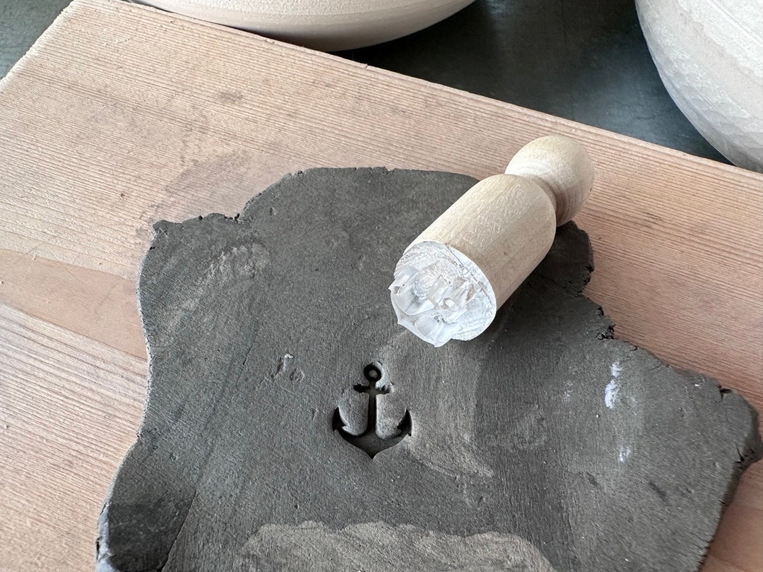 Anchor Pottery Stamp. Anchor Ceramic Stamp. Stamp for Ceramic Pottery ...