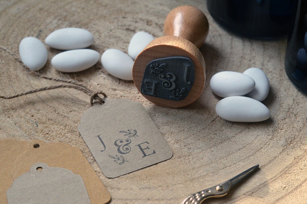 Personalized Initials Wedding Stamp. Customizable Wedding Ink Stamp ...