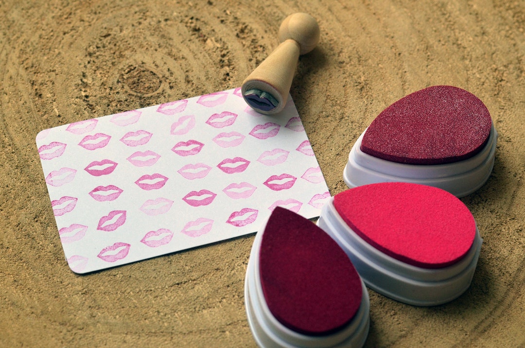 Mini Lip Stamp. Small Format Mouth Ink Stamp. Birthday Stamp. Wedding ...