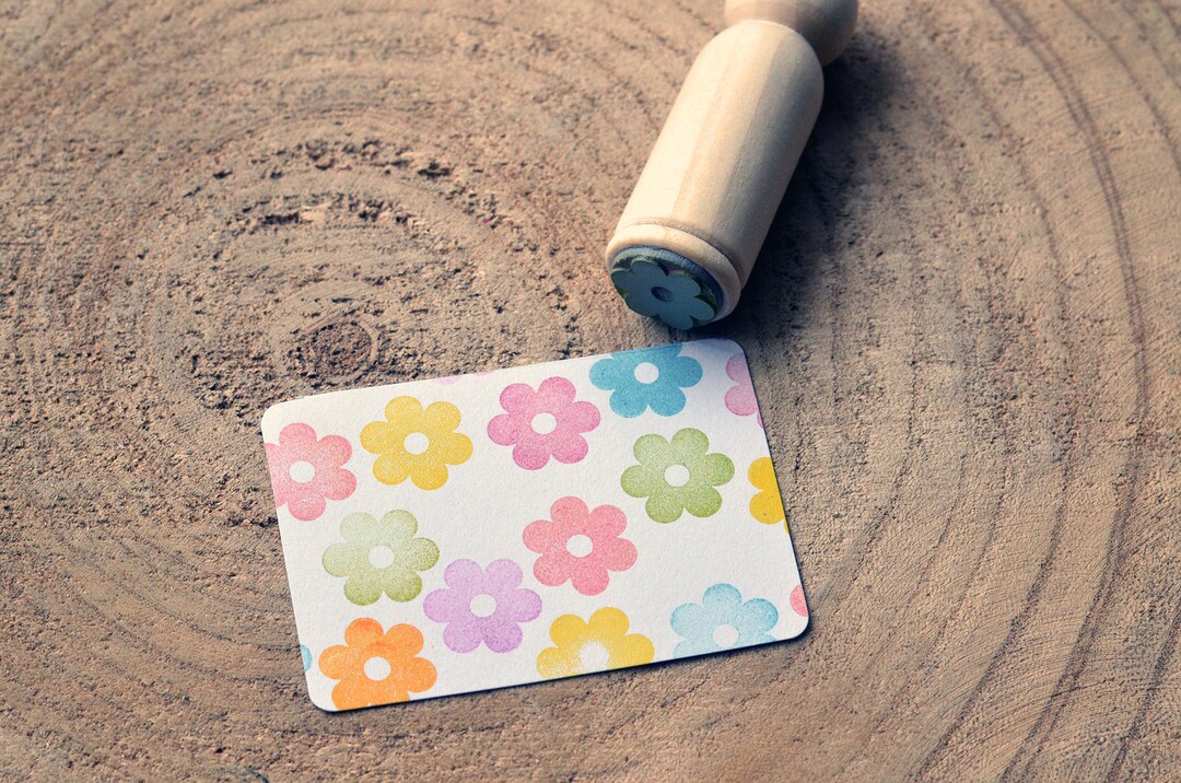 Mini Flower Stamp. Small Flower Ink Stamp. Flower Birthday Stamp ...