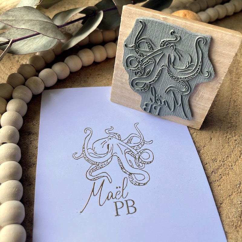 Octopus Stamp - Etsy