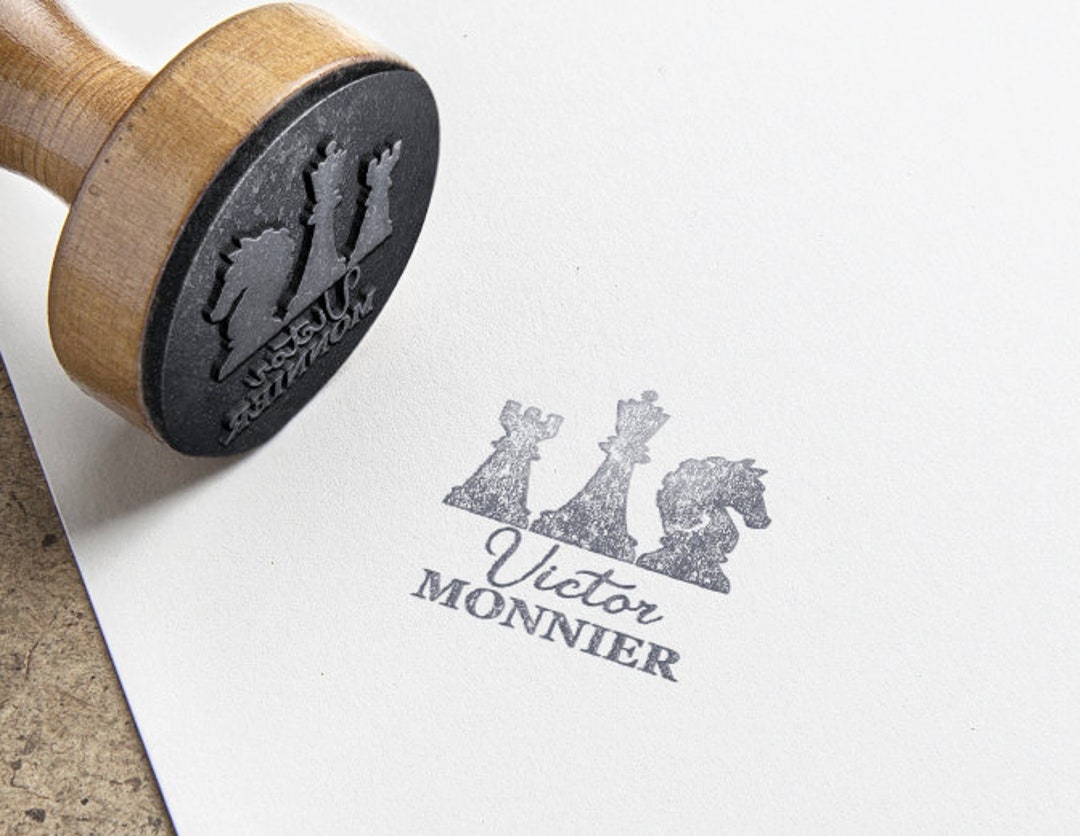 Personalized Chess Game Stamp. First Name & Failure Ink Stamp. Large ...