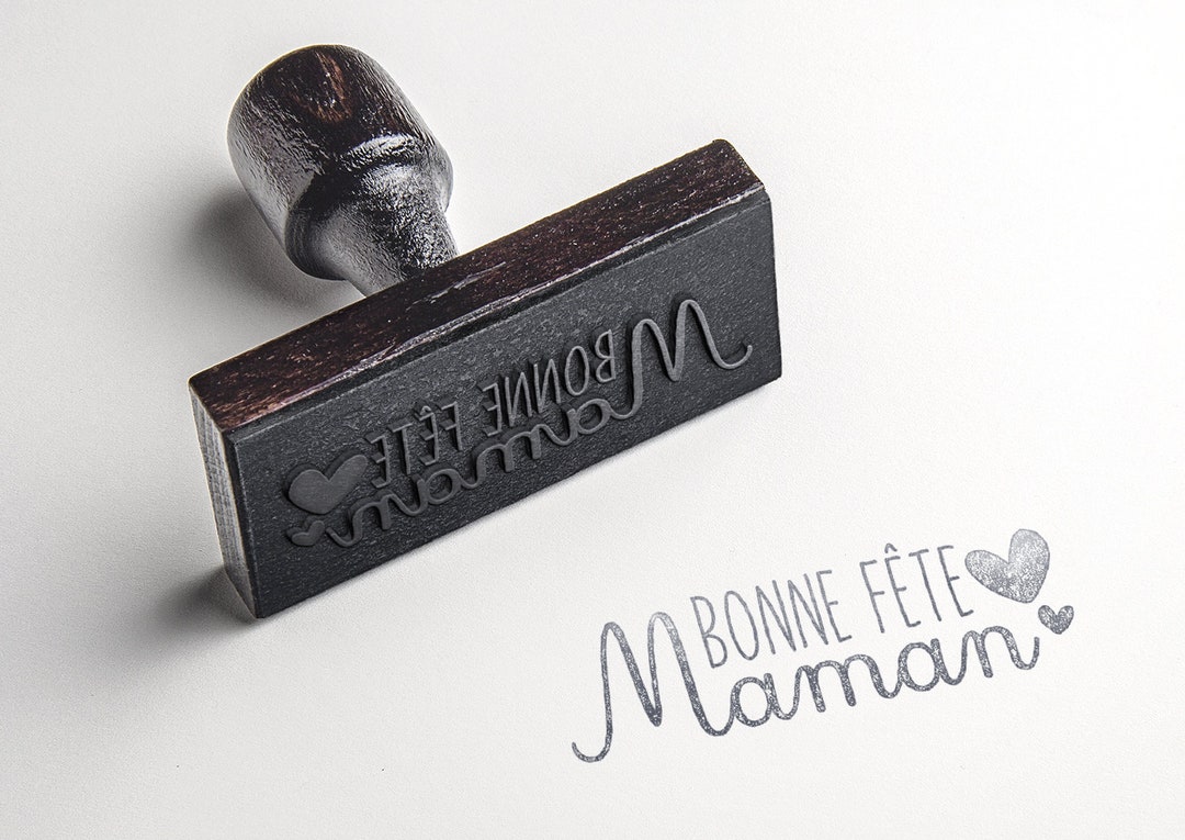 Happy Mothers Day Heart Message Stamp. Mother's Day Ink Stamp. Stamp ...