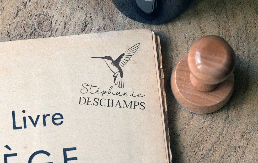 Personalized Hummingbird Stamp. First Name & Hummingbird Ink Stamp ...