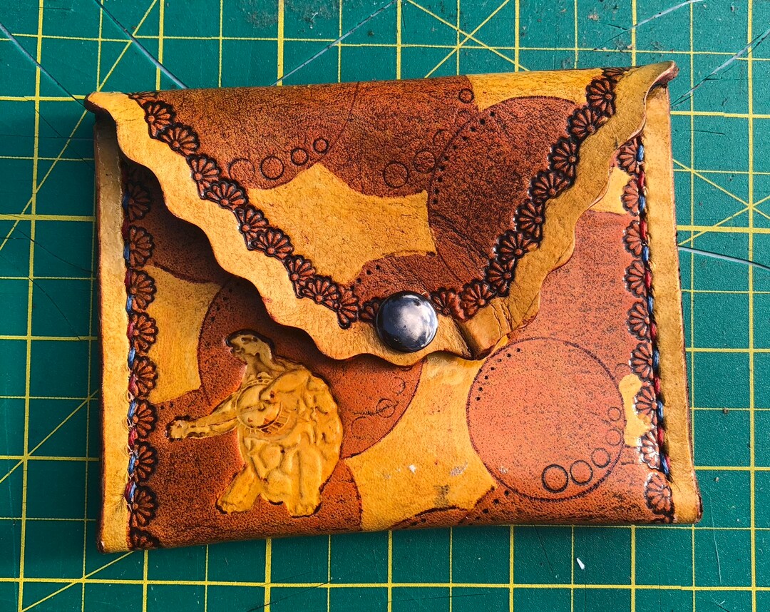 Grateful Dead - Leather Minimalist Wallet With Snap - 100% Handmade - Etsy