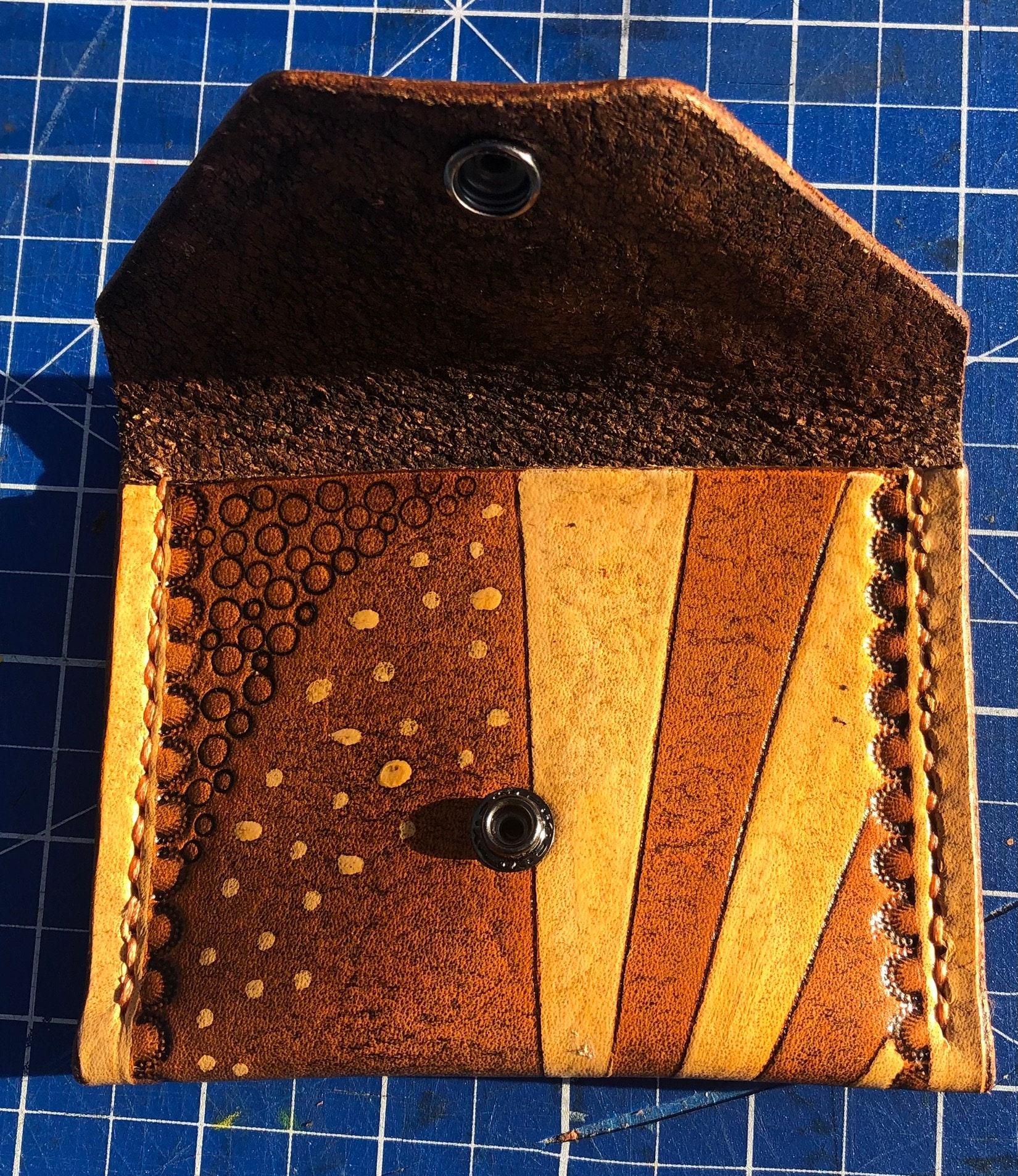 Grateful Dead Leather Minimalist Wallet 100% Handmade - Etsy