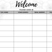 Printable Floral Sign in Sheet, Name, Address, Email, and Phone Number ...