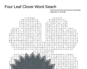 INSTANT DOWNLOAD St Patrick's Day Word Search - Etsy