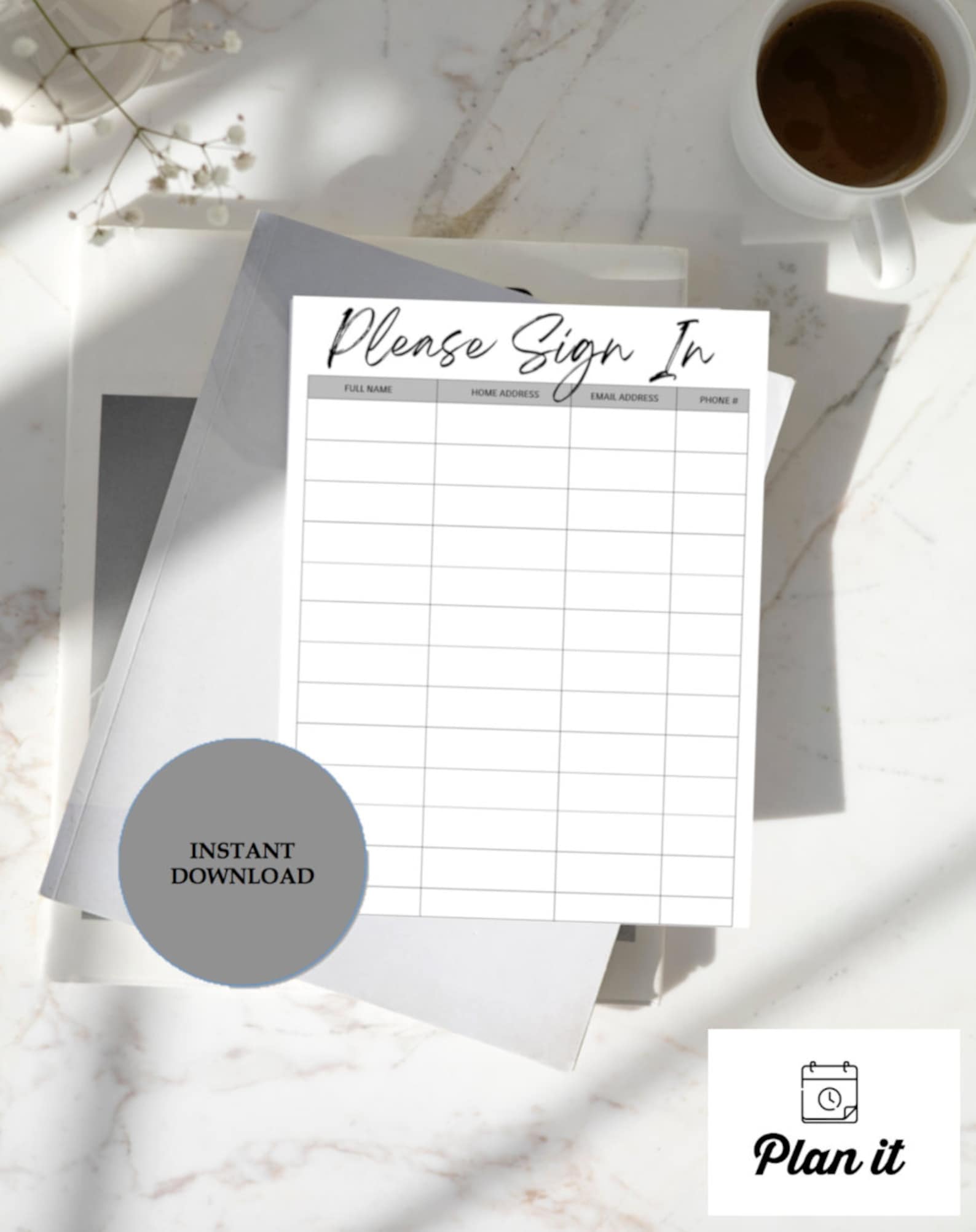 Please Sign in | Sign in Sheet 8.5" X 11" - Etsy