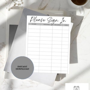 Please Sign in | Sign in Sheet 8.5" X 11" - Etsy
