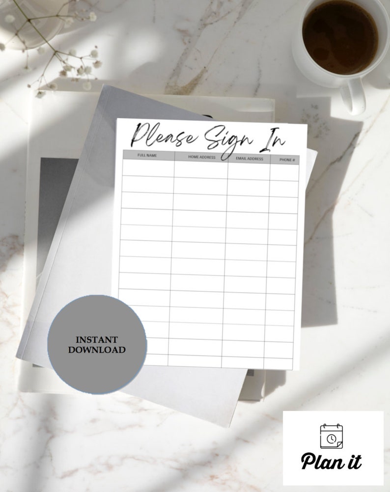 Please Sign in | Sign in Sheet 8.5" X 11" - Etsy