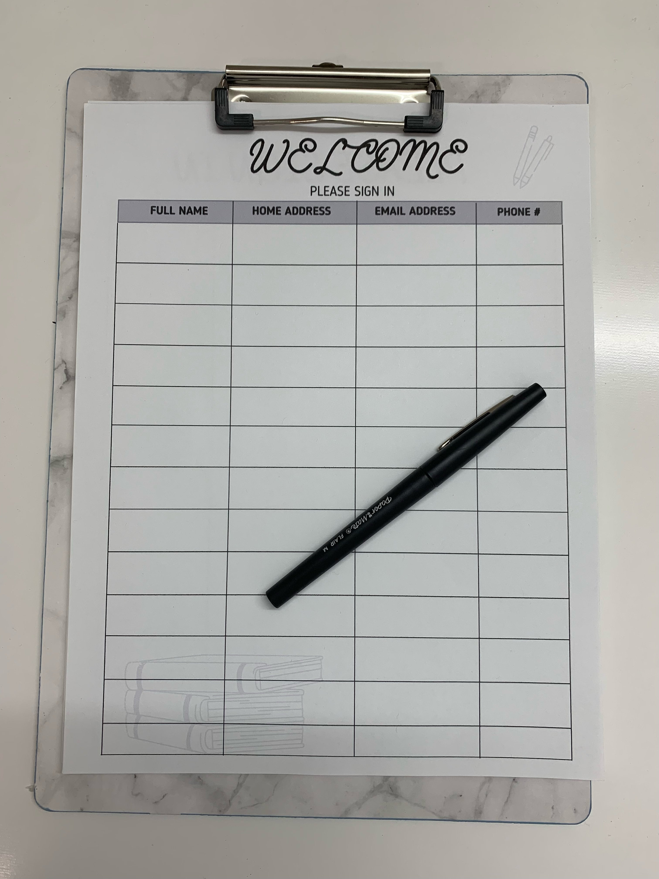 Welcome Please Sign in Sheet | Instant Download | Printable | Name ...