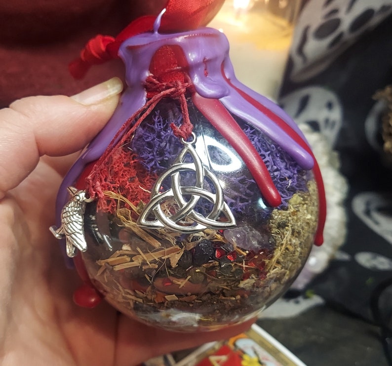 The Morrigan Witch Ball, Morrigan Spell Balls, Pagan Goddess Offering ...