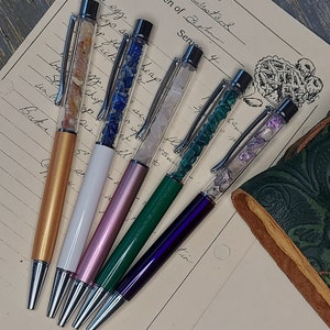 Crystal Chip Pens, Crystal Filled Pens, Office Supplies, Witchy Gift ...