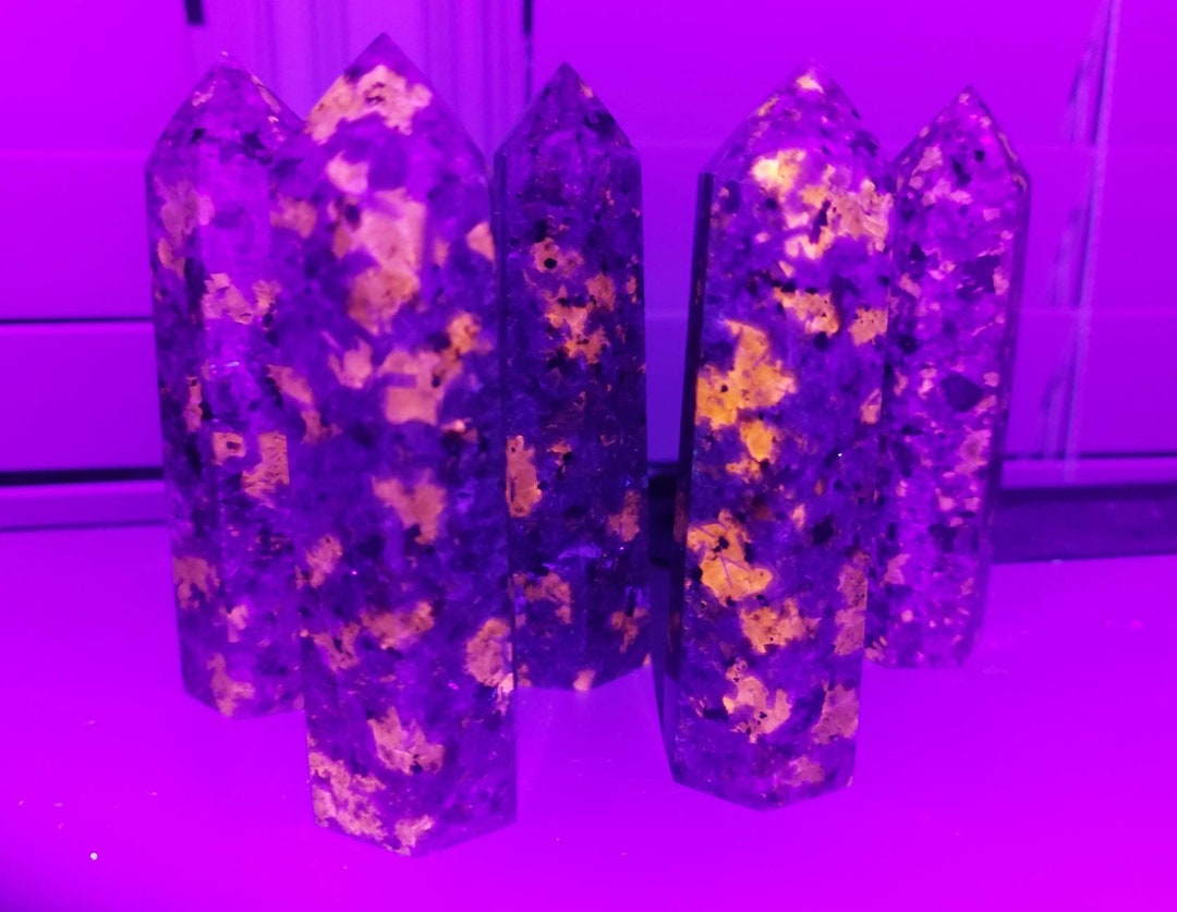 Yooperlite Towers, Firestone, Crystal Point, UV Glow Crystals Witchy ...
