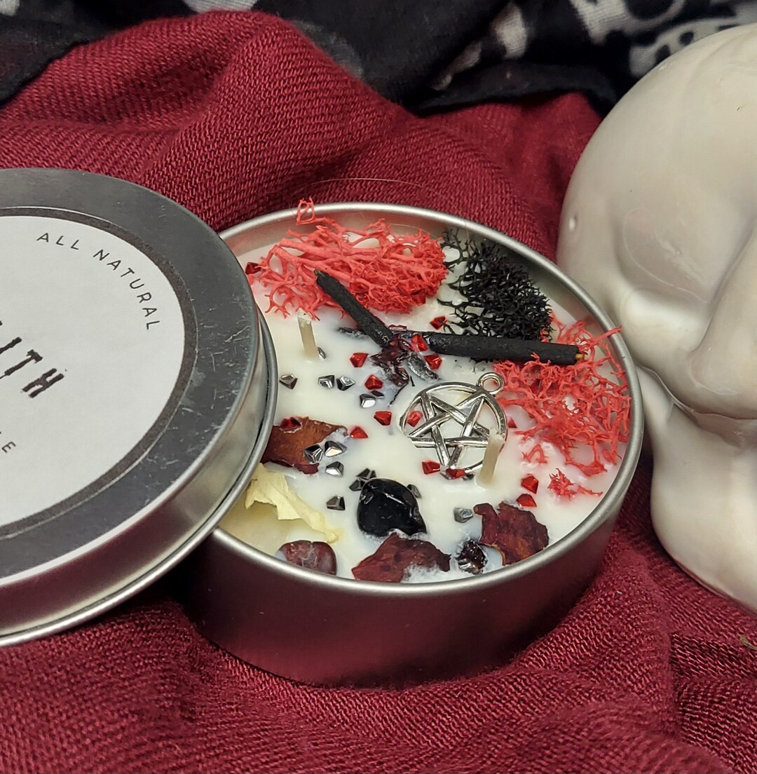 Lilith Altar Candle LAST CHANCE, Soy Crystal Candles, Pagan Goddess ...