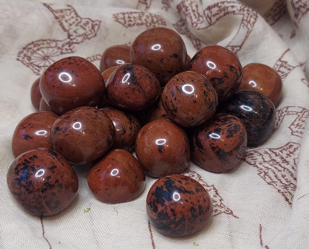 Mahogany Obsidian Tumbled Crystal, Red Obsidian, Witchy Home Decor ...