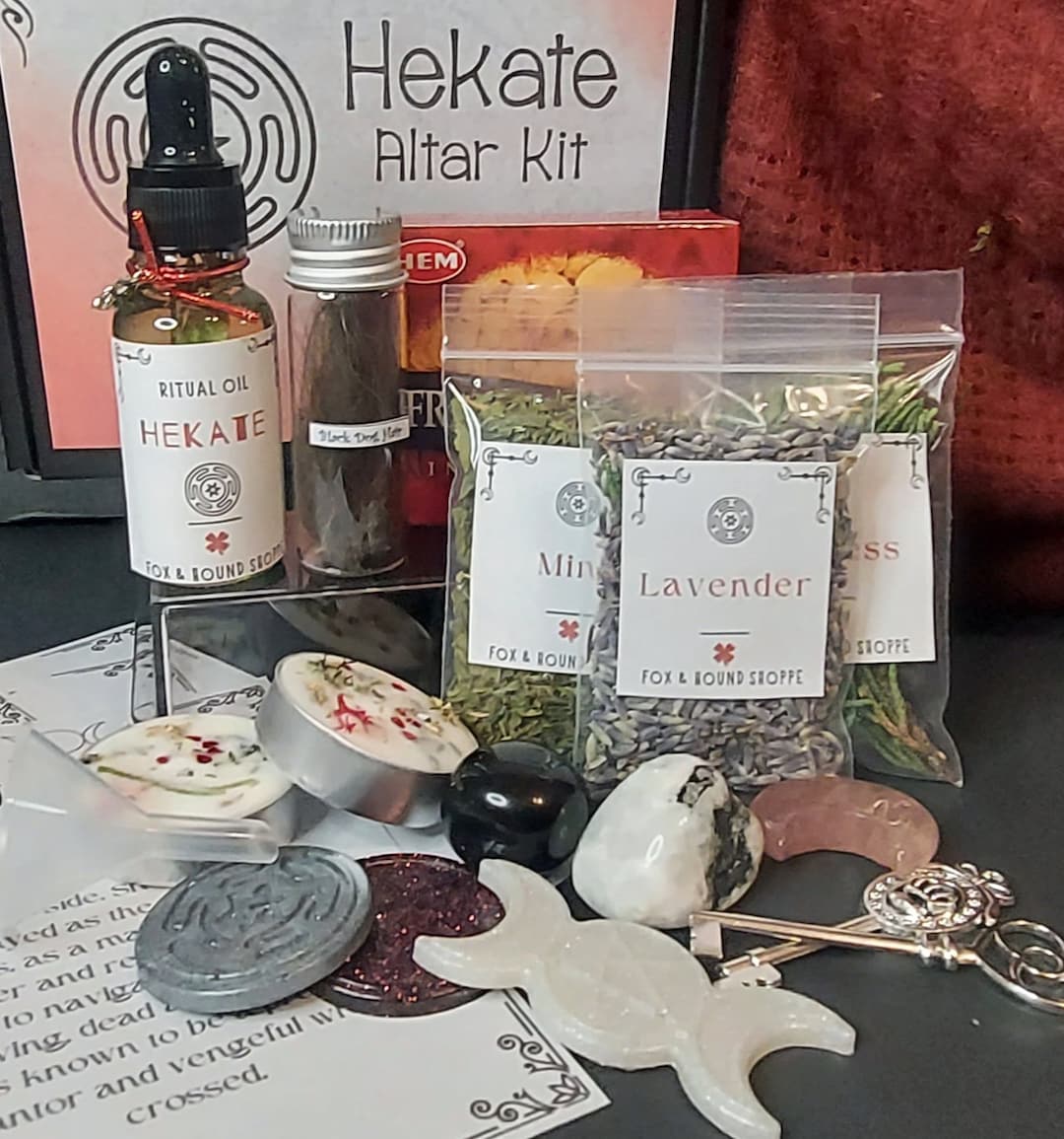 Hekate Altar Kit DIY, Ritual Kit, Anointing Oil, Witch Altar Supplies ...