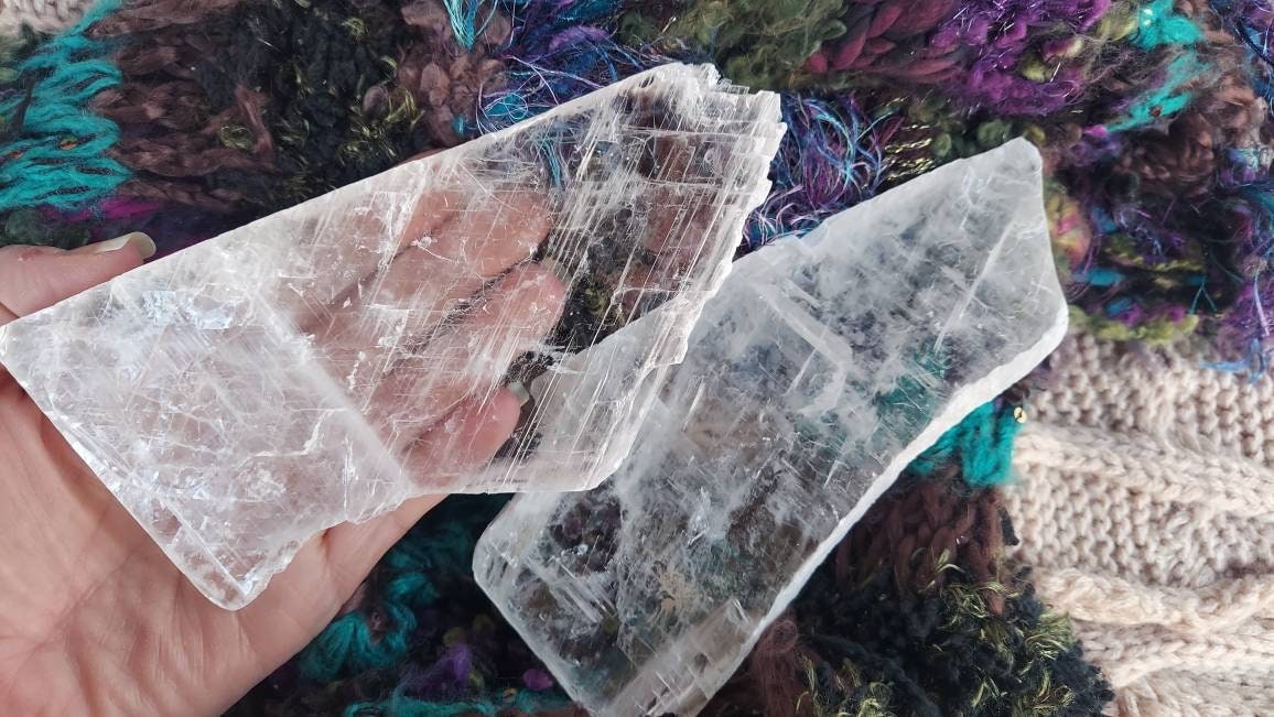 Selenite Slab / Crystal Slab / Pure Selenite / Clear Selenite - Etsy