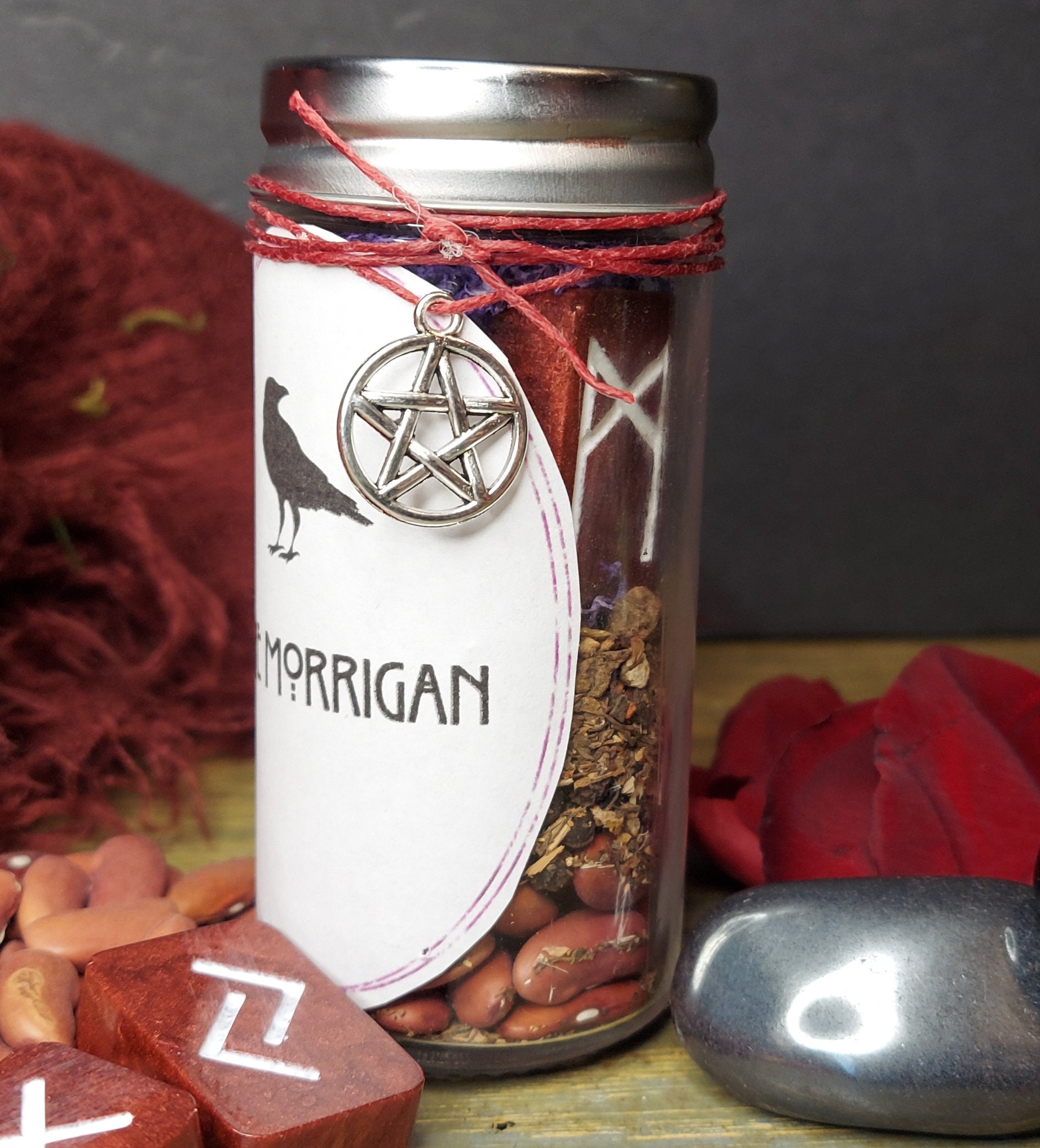 The Morrigan Offering Jar, Diety Offering, Altar Spell Supplies, Witchy ...