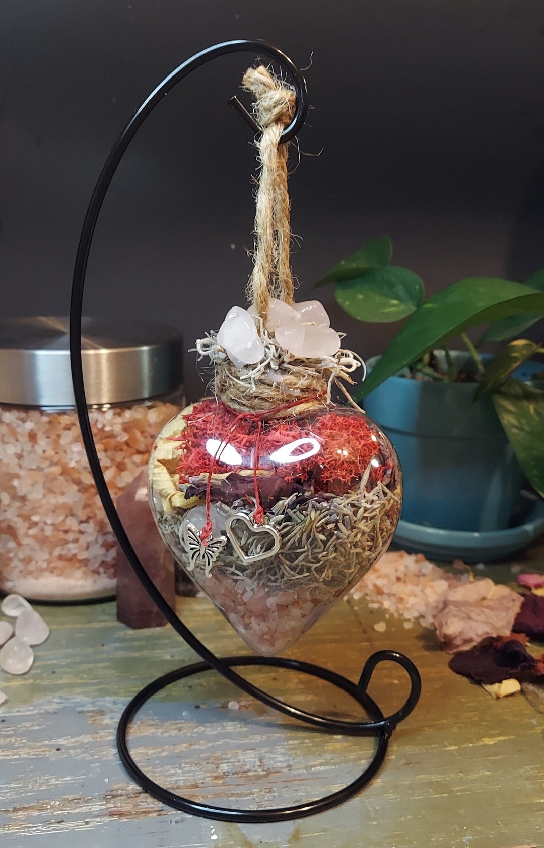 Self-love Witch Ball, Spell Ball, Witchy Altar Decor, Handmade Herbal ...