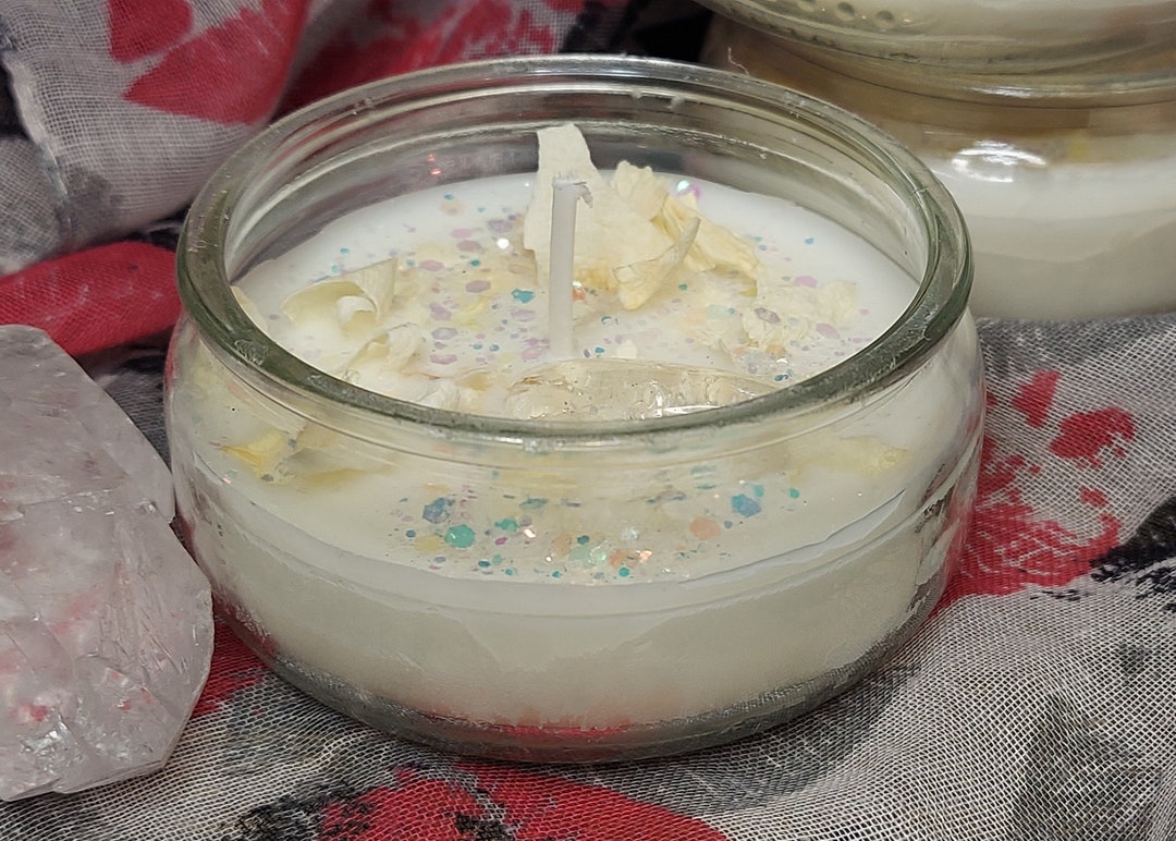 Pure White Crystal Confetti Candle LAST CHAMCE, Soy Wax Hand Poured ...