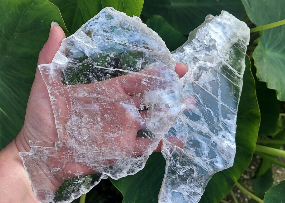 Selenite Slab, Crystal Slab, Pure Selenite, Clear Selenite, Witchy ...