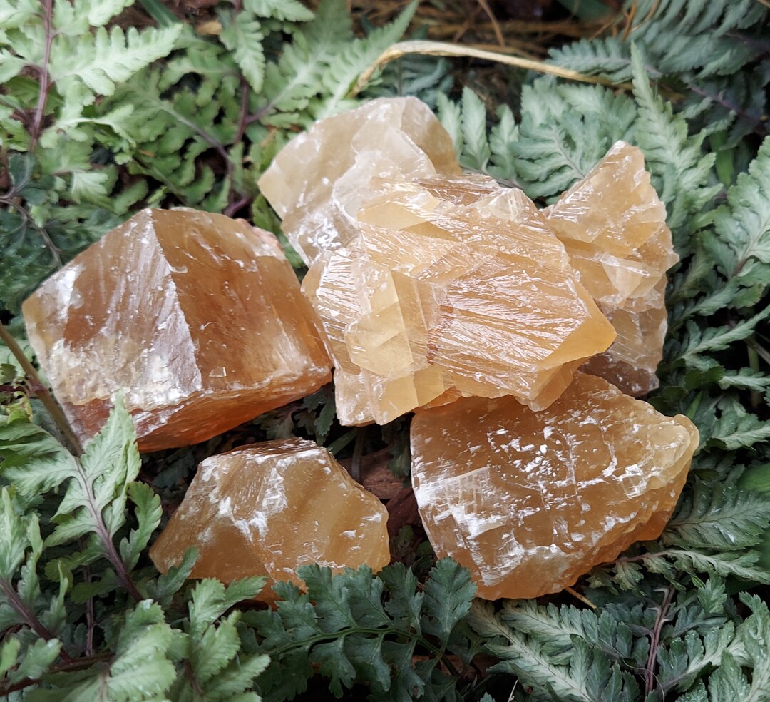 Honey Calcite Raw, Calcite Chunk, Raw Crystals, UV Crystals, Witchy ...