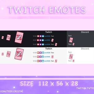 Uno Love Reverse Card Twitch Emote - Pink Twitch Emote/ Cute Twitch ...