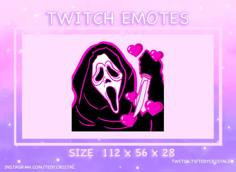 Ghostface in LOVE Twitch Emote DBD Twitch Emote / Dead by Daylight ...