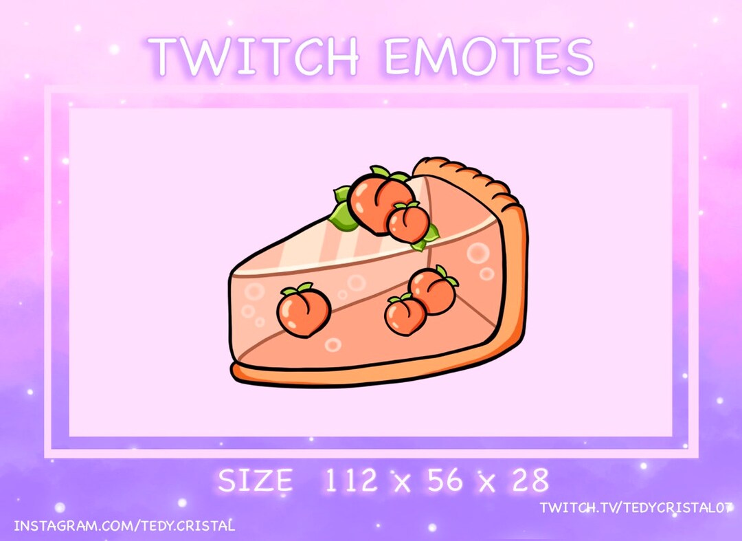 Peach Pie Twitch Emote - Dessert Twitch Emote / Candy Twitch Emote ...