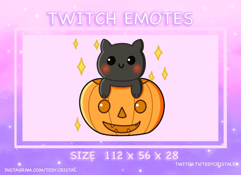 Cat in a Pumpkin Twitch Emote - Halloween Twitch Emotes / Cat Twitch ...