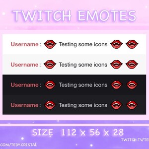 Red Vampire Lips Twitch Emote - Cute Twitch Emotes / Kawaii Twitch ...