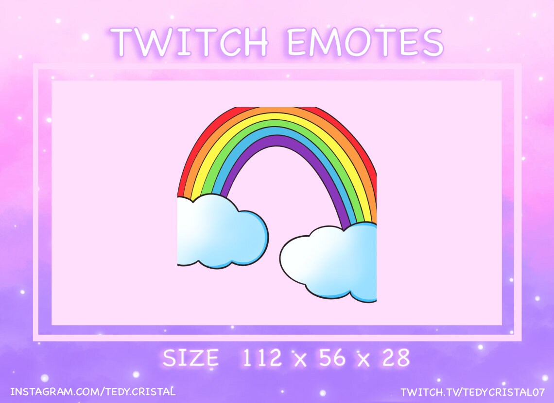 Rainbow Cloud Cute Twitch Emote - Twitch Emotes / Cute Emotes/ Kawaii ...
