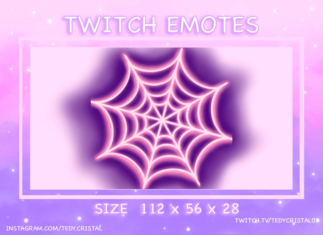 Neon Spider Web Twitch Emote - Pink Spider Web Emote / Neon Twitch ...
