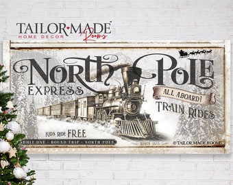 Christmas Train Sign - Etsy