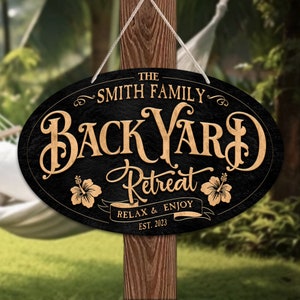 Backyard Sign, Patio Signs, Deck Signs, Pool Signs, Porch Decor, Entry ...