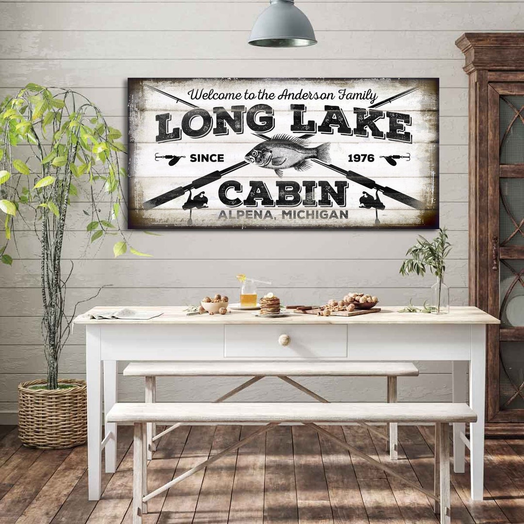 Lake House Signs, Lake Cottage Sign, Personalized Lake House Sign ...