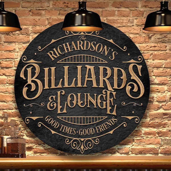 Billiards Sign - Etsy
