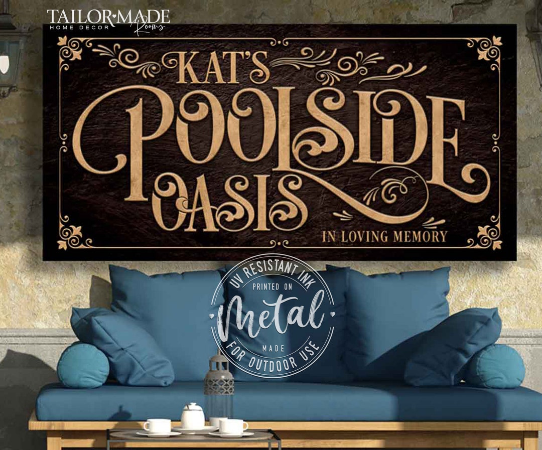 Personalized Pool Signs, Custom Pool Signs, Pool & Patio Sign, Patio ...