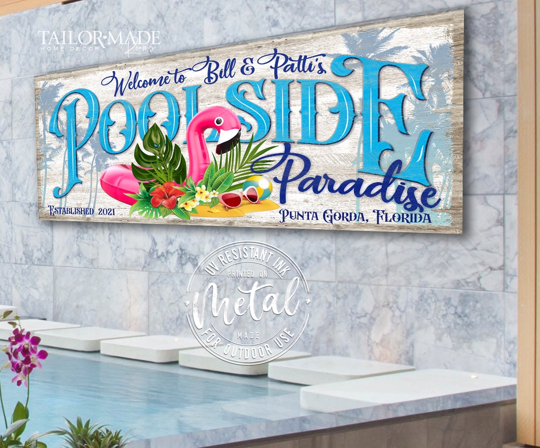 Pool Signs, Pool & Patio Sign, Modern Farmhouse Wall Art,backyard Bar ...