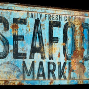 Modern Coastal Wall Decor, Seafood Sign,beach Sign,beach House Sign ...