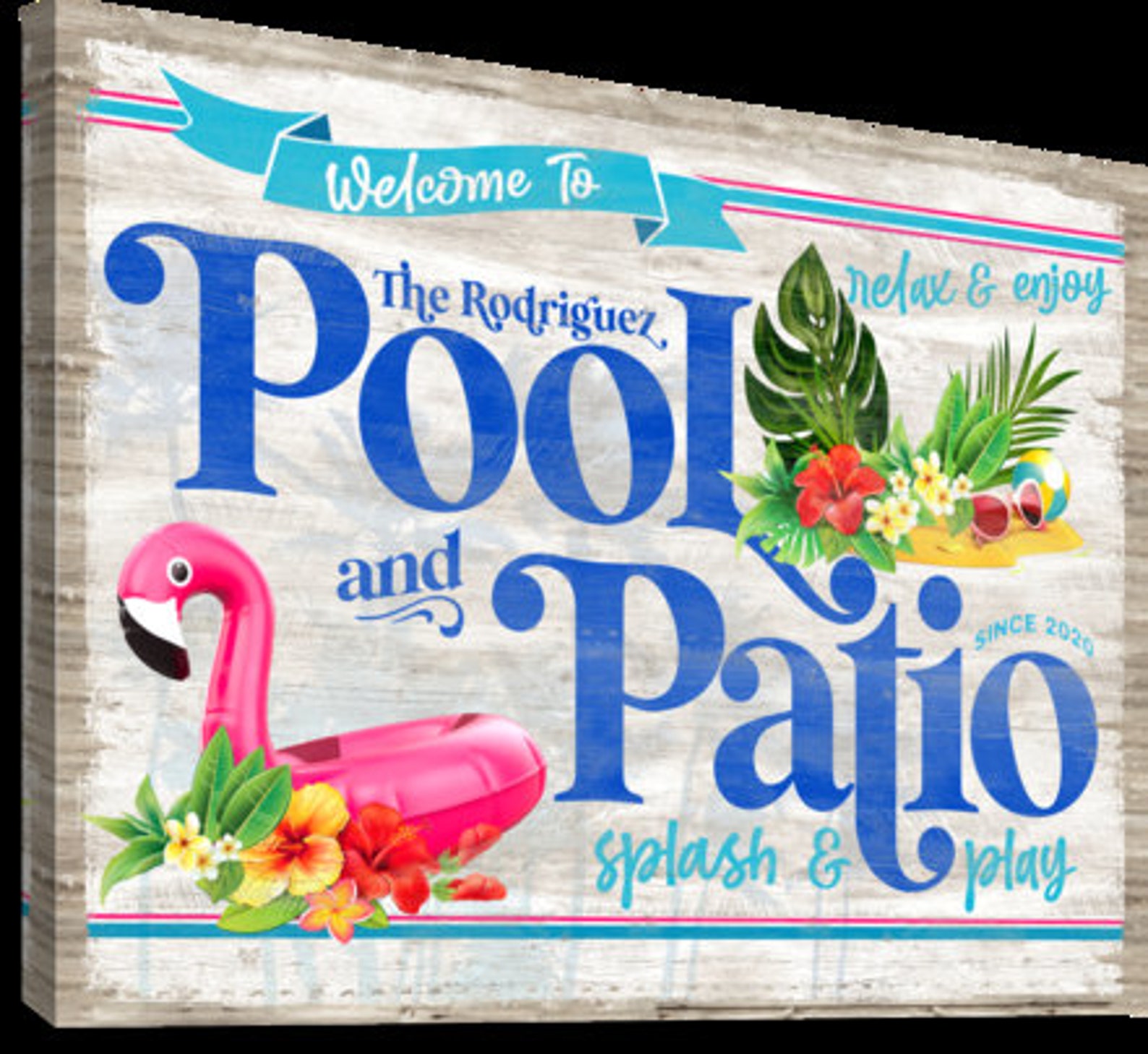 Personalized Pool & Patio Sign Pool Signs for Outdoors - Etsy